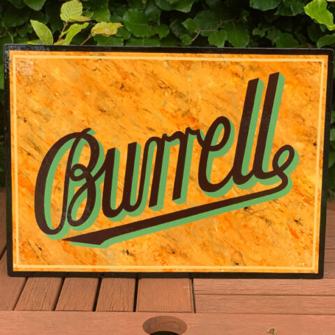 Burrell Sign on marble effect - A Joby Carter Original - Artwork, Joby ...